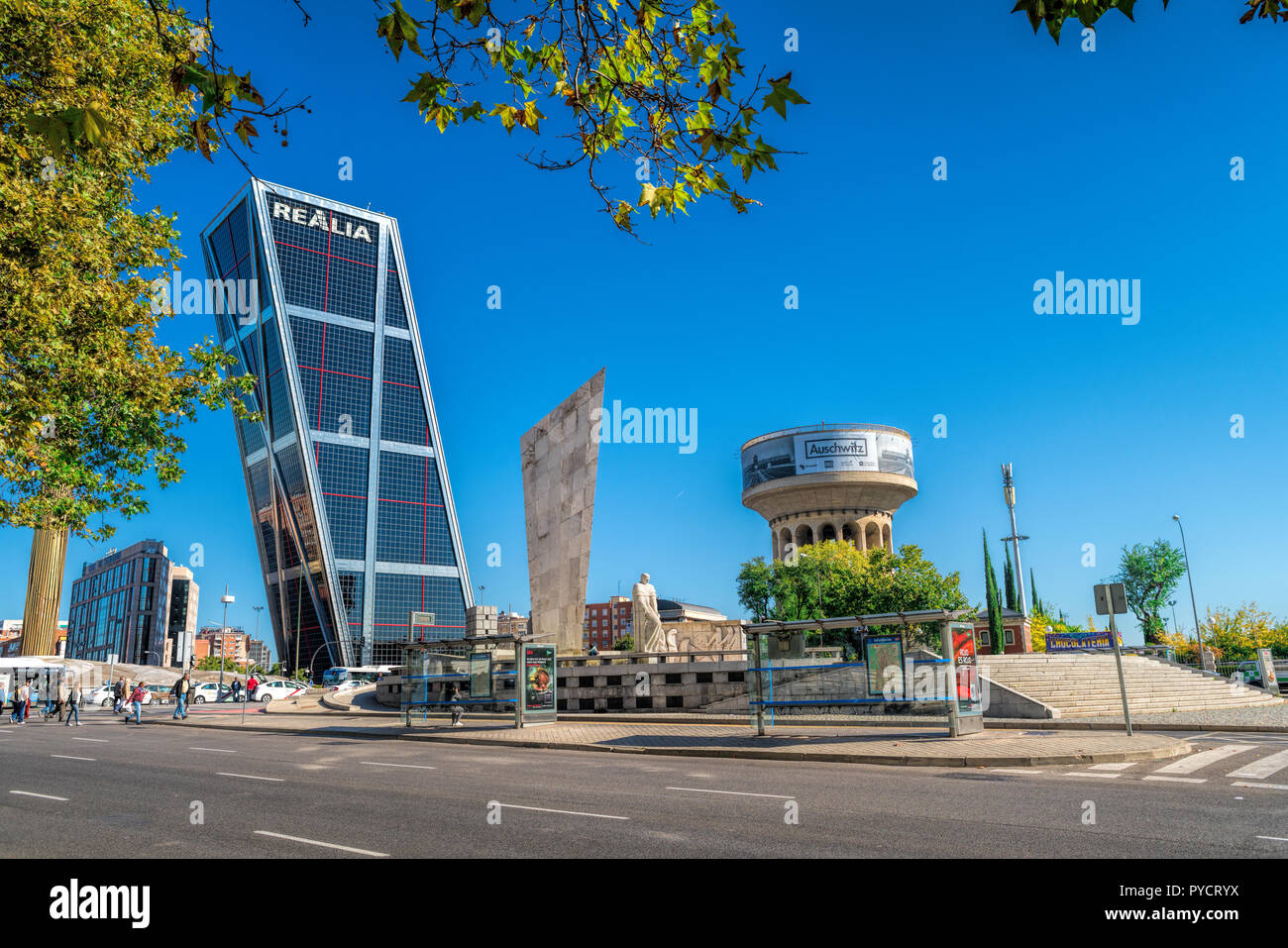 The Puerta de Europa towers (Gate of Europe) in Madrid, Spain Stock ...