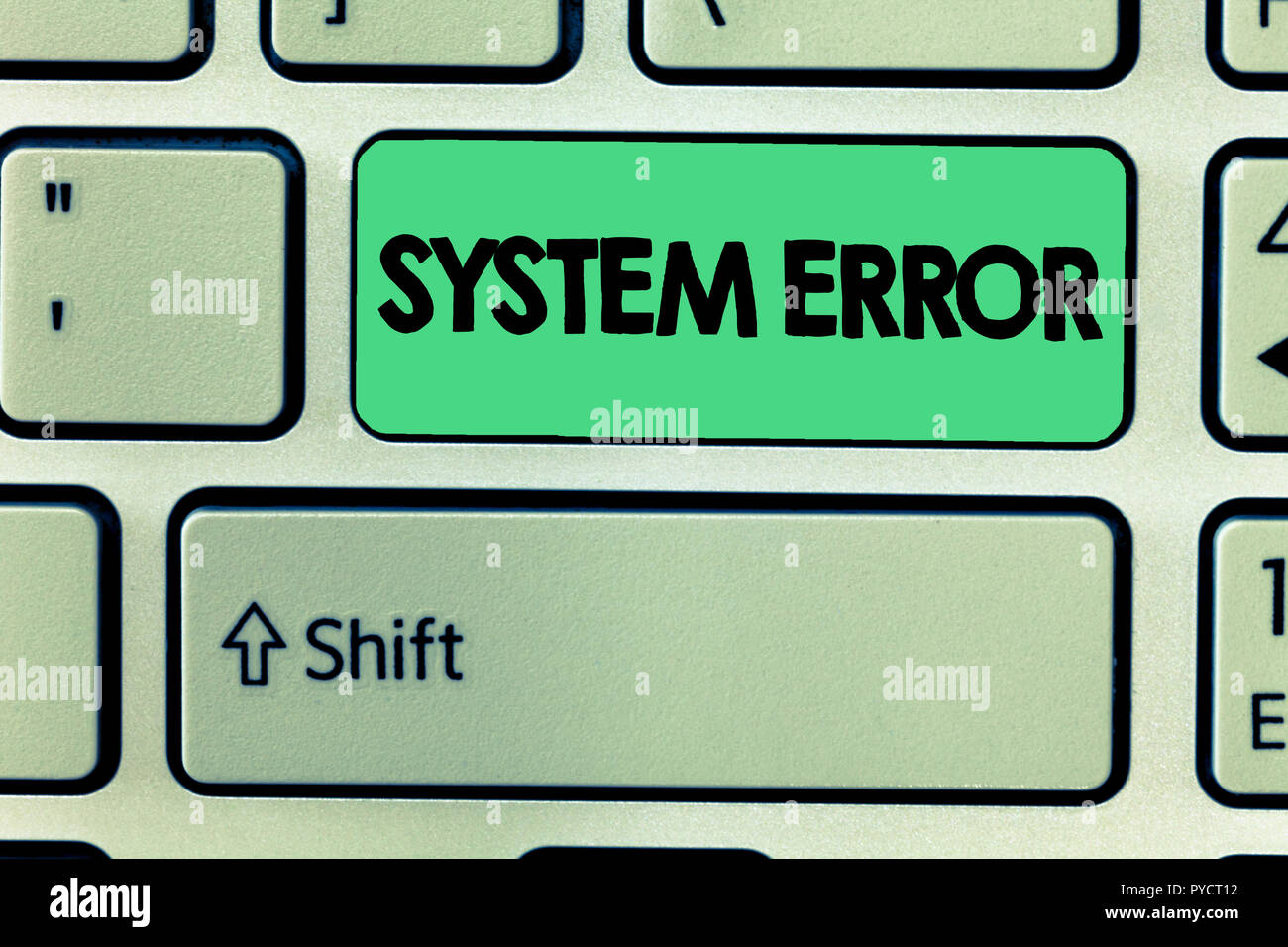 Word writing text System Error. Business concept for Technological ...