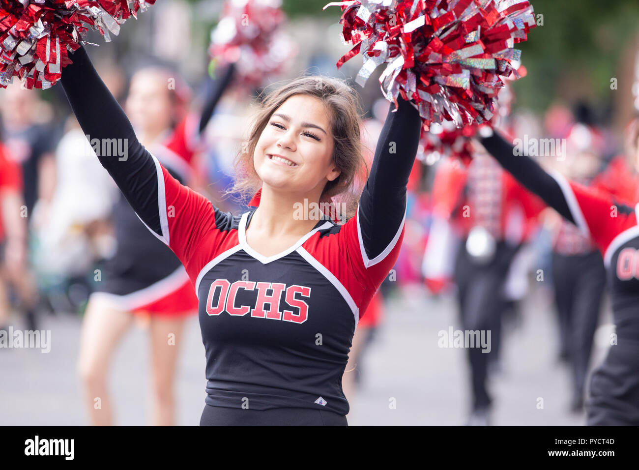 Cheerleading pom poms hi-res stock photography and images - Alamy