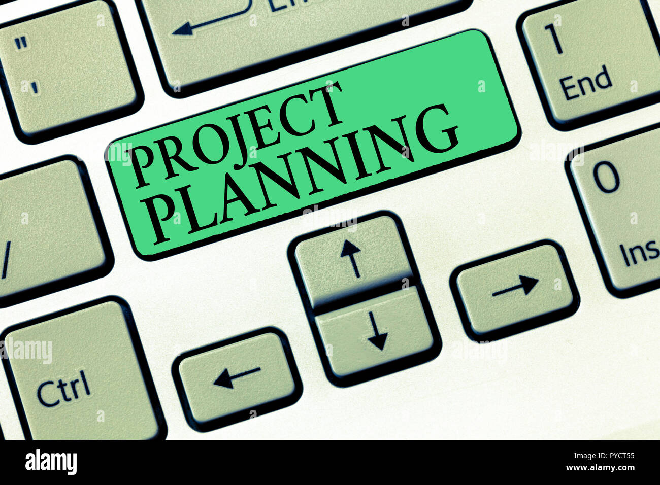 Text sign showing Project Planning. Conceptual photo schedules such as Gantt charts to plan ...