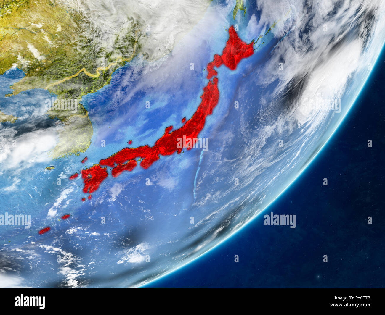 Japan map detailed hi-res stock photography and images - Alamy