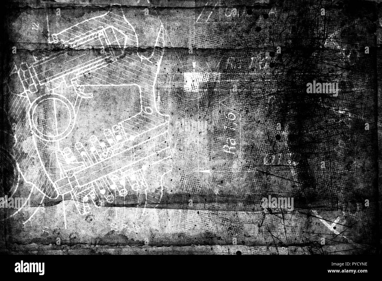 Abstract grunge futuristic cyber technology background. Sci-fi circuit ...