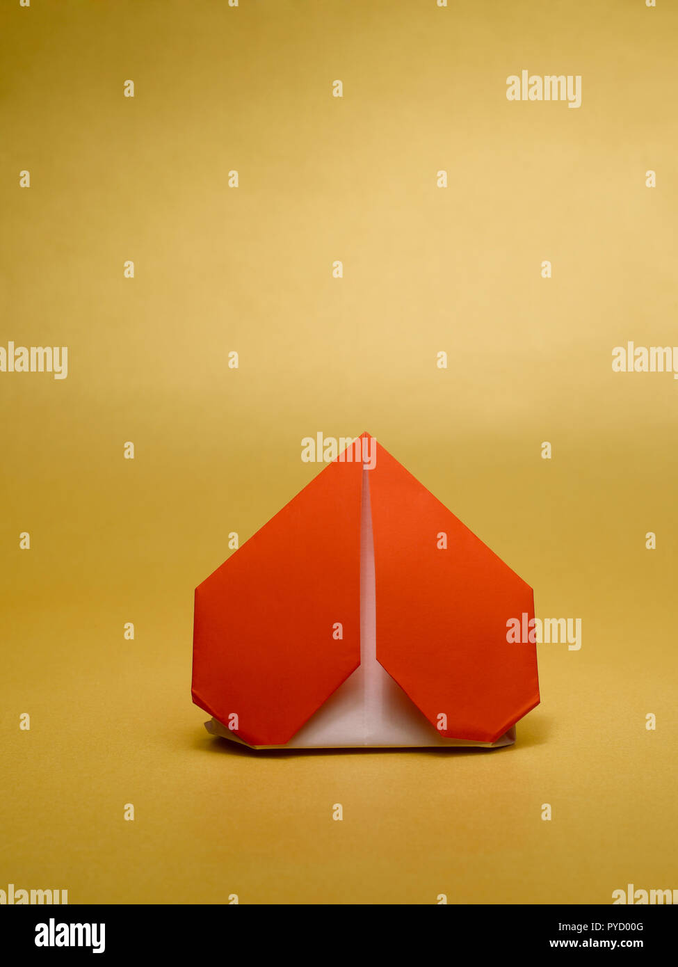 A STILL LIFE OF A PAPER HEART MADE WITH THE ART OF ORIGAMI Stock Photo ...