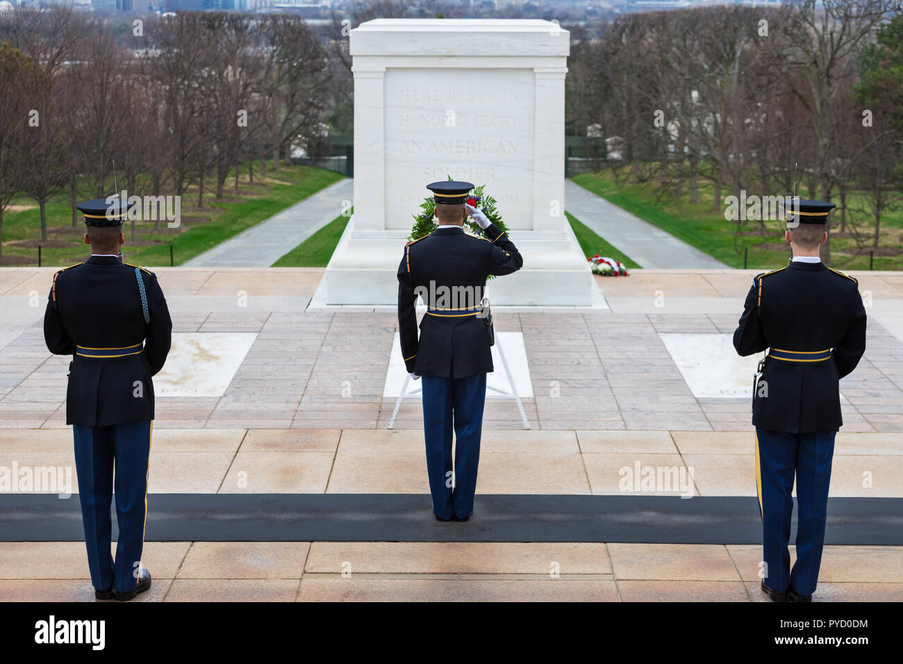Changing of the Guard at Tomb of the Unknowns, Arlington National ...