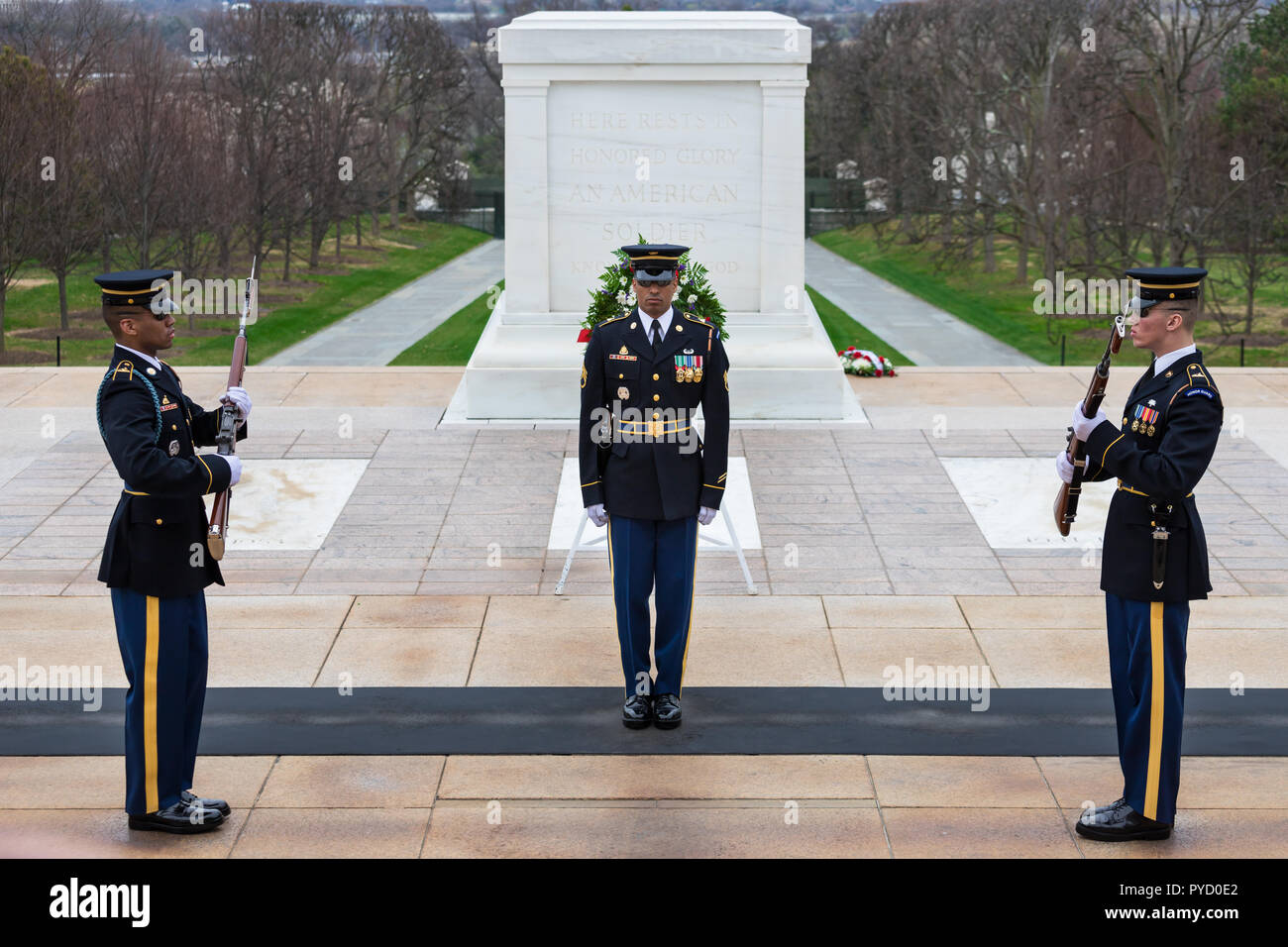 Changing of the Guard at Tomb of the Unknowns, Arlington National ...