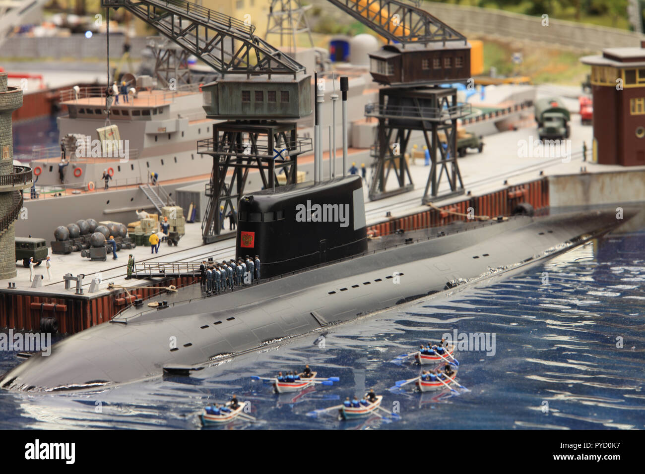 crew on board the submarine, Russian military naval base Stock Photo ...