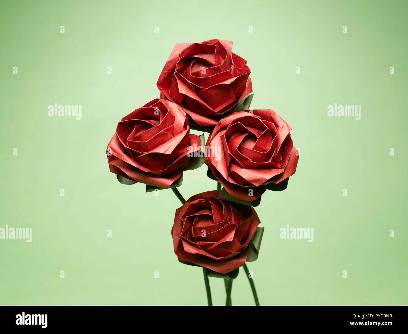 Origami flower red roses hi-res stock photography and images - Alamy
