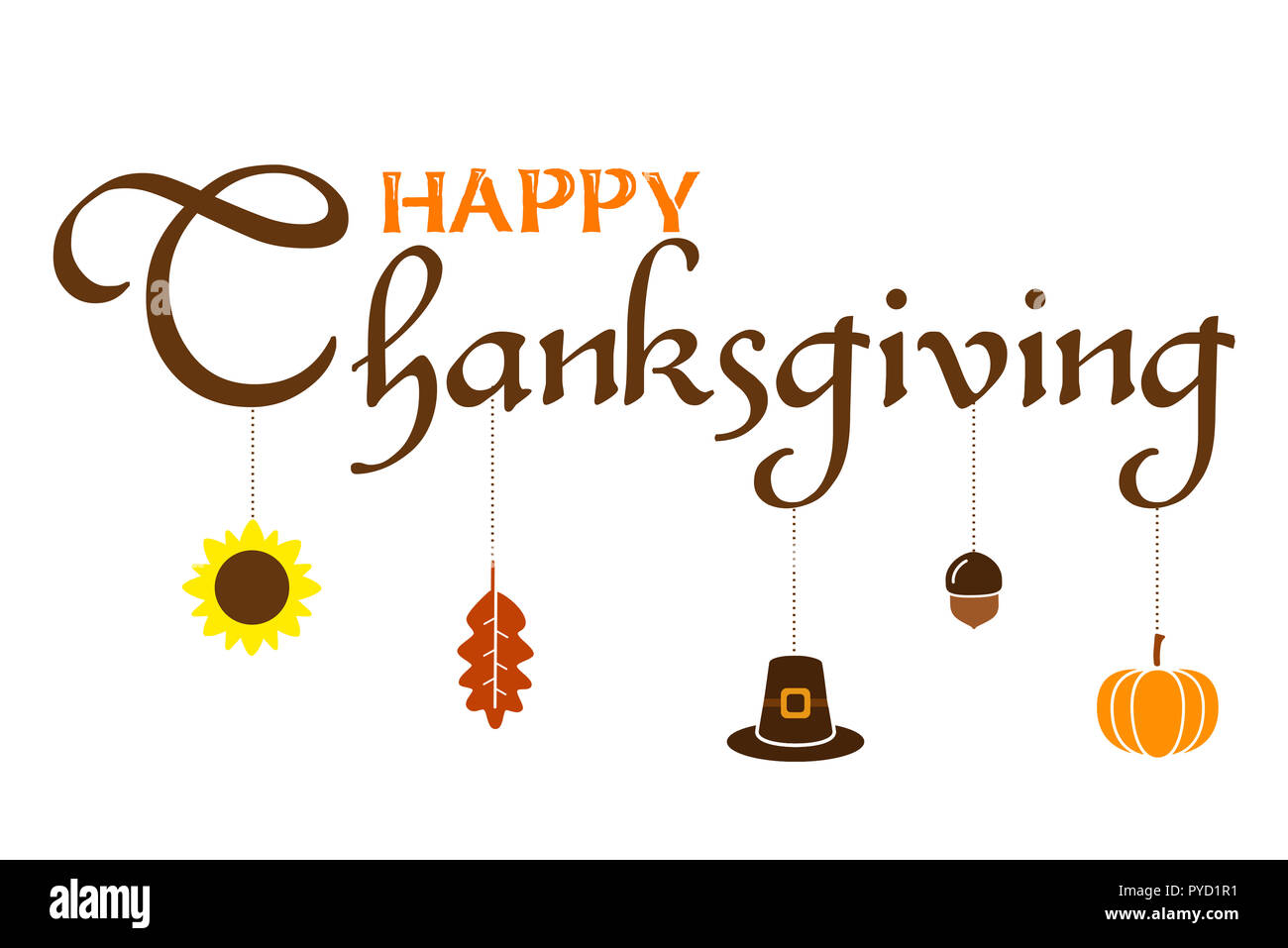 Happy thanksgiving autumn decoration Cut Out Stock Images & Pictures ...
