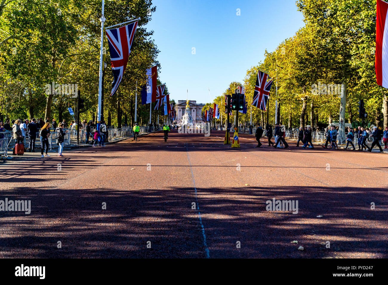 The Mall and Buckingham Palace in London England Stock Photo - Alamy
