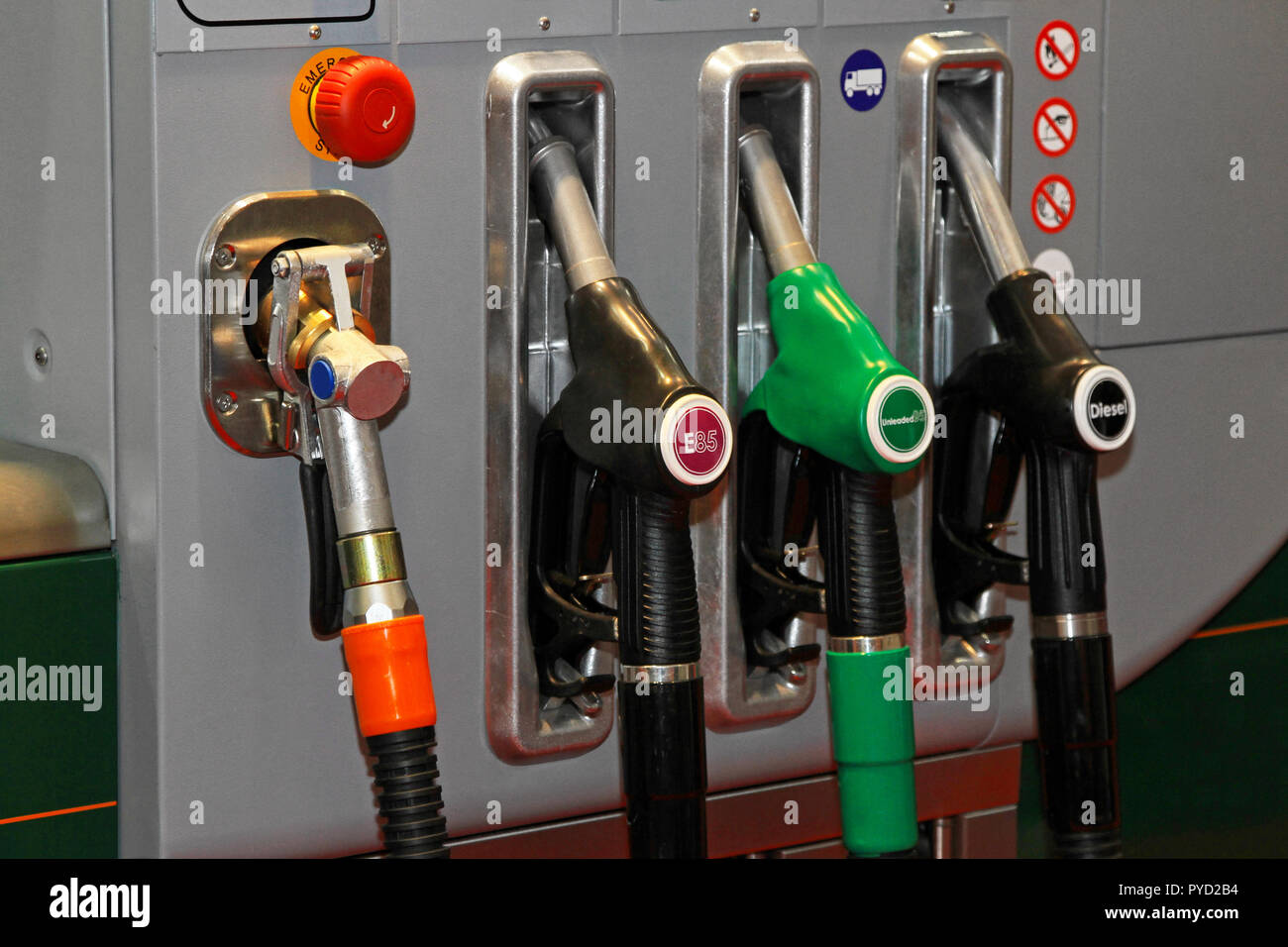 All kind of fuel at petrol station Stock Photo - Alamy