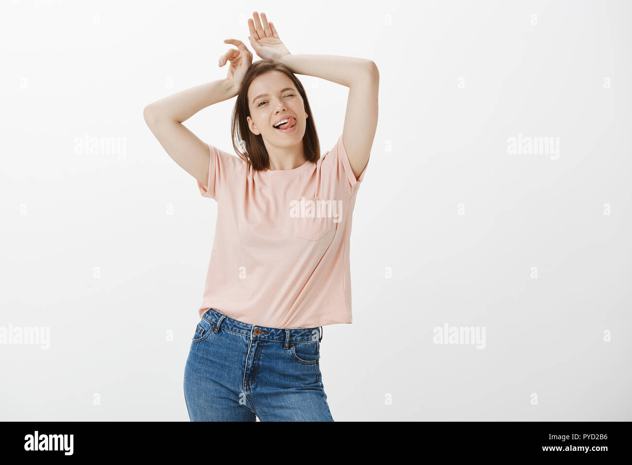 Portrait positive flirty girl hi-res stock photography and images - Alamy