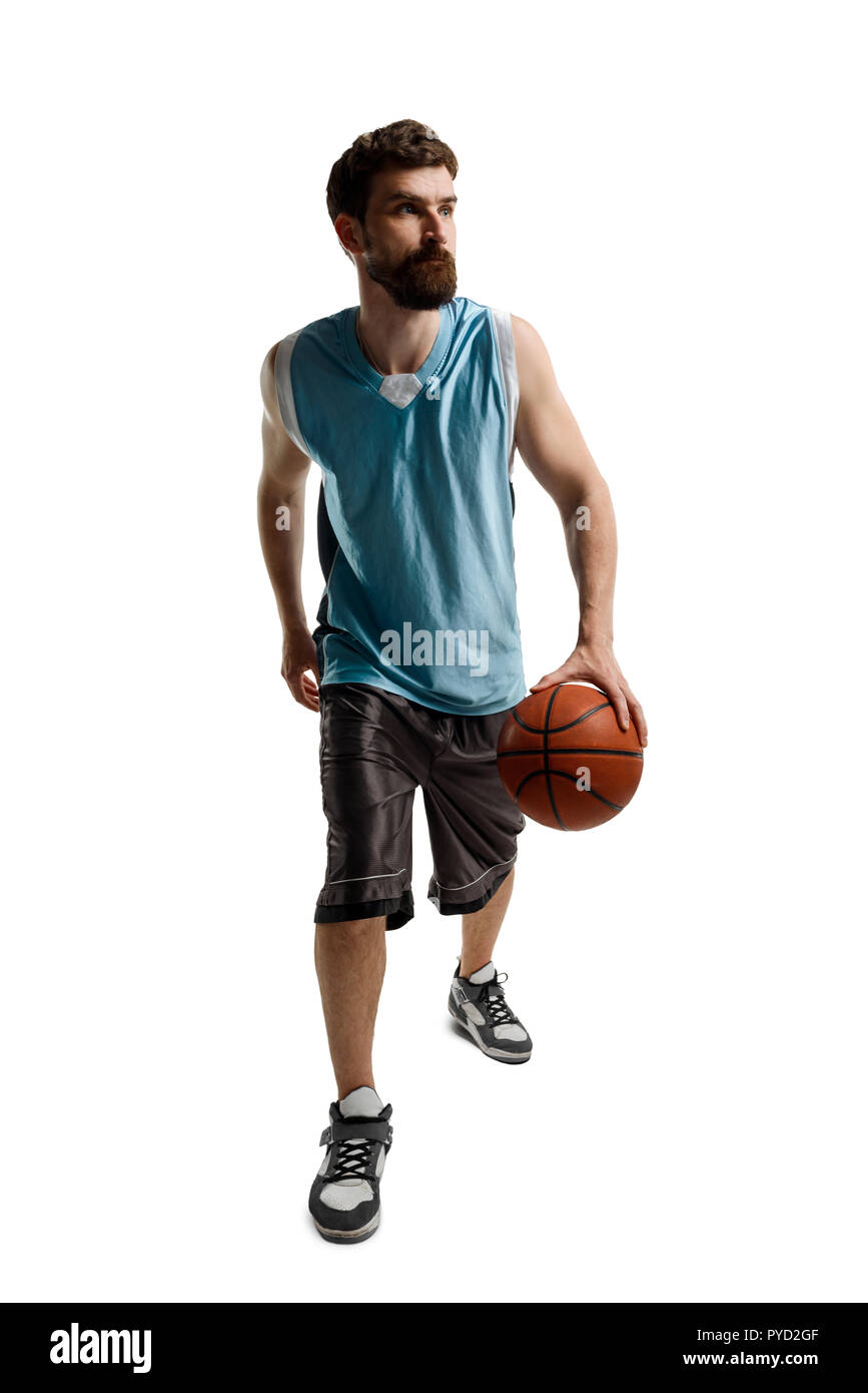 Basketball player running with ball Stock Photo - Alamy