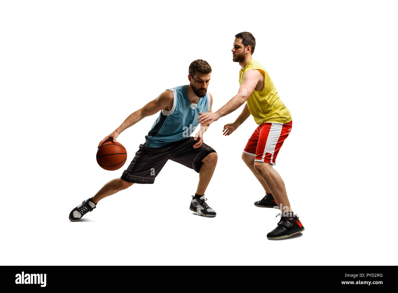 Two agile basketball players Stock Photo - Alamy