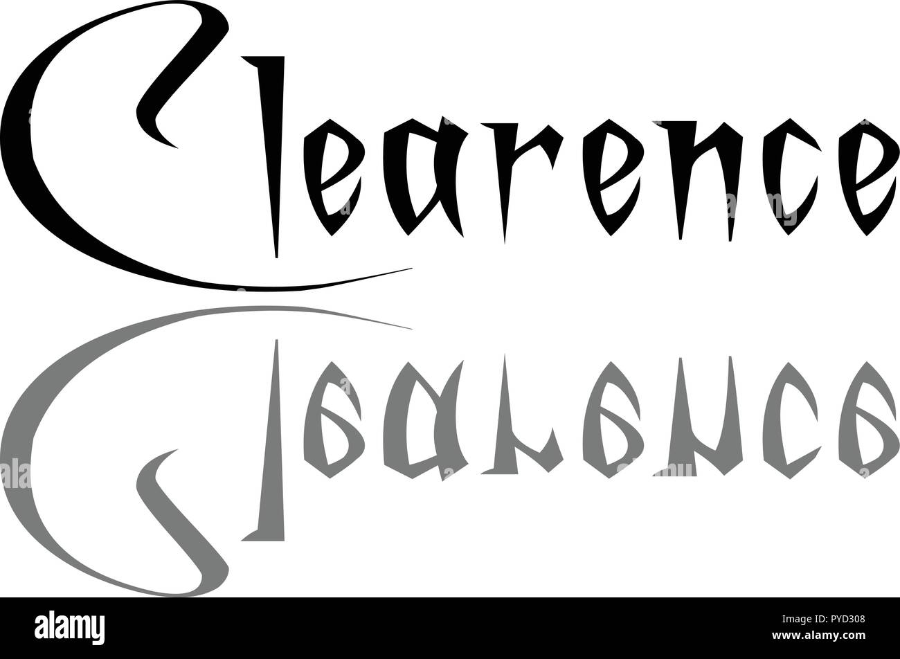 Clearence text sign illustration om white background Stock Vector Image ...