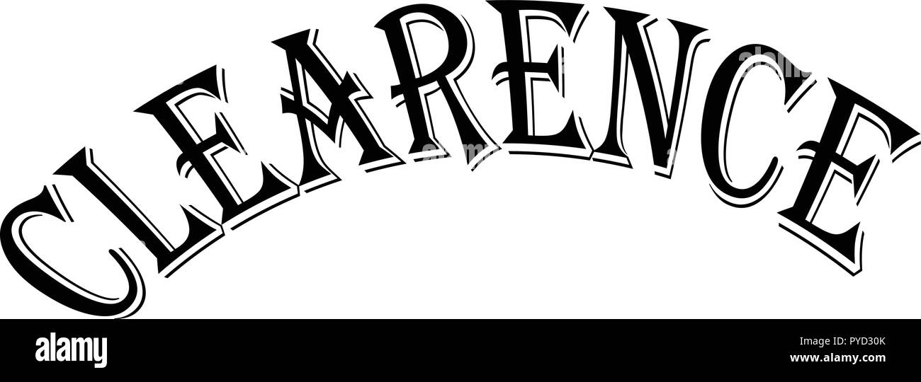 Clearence vector vectors hi-res stock photography and images - Alamy