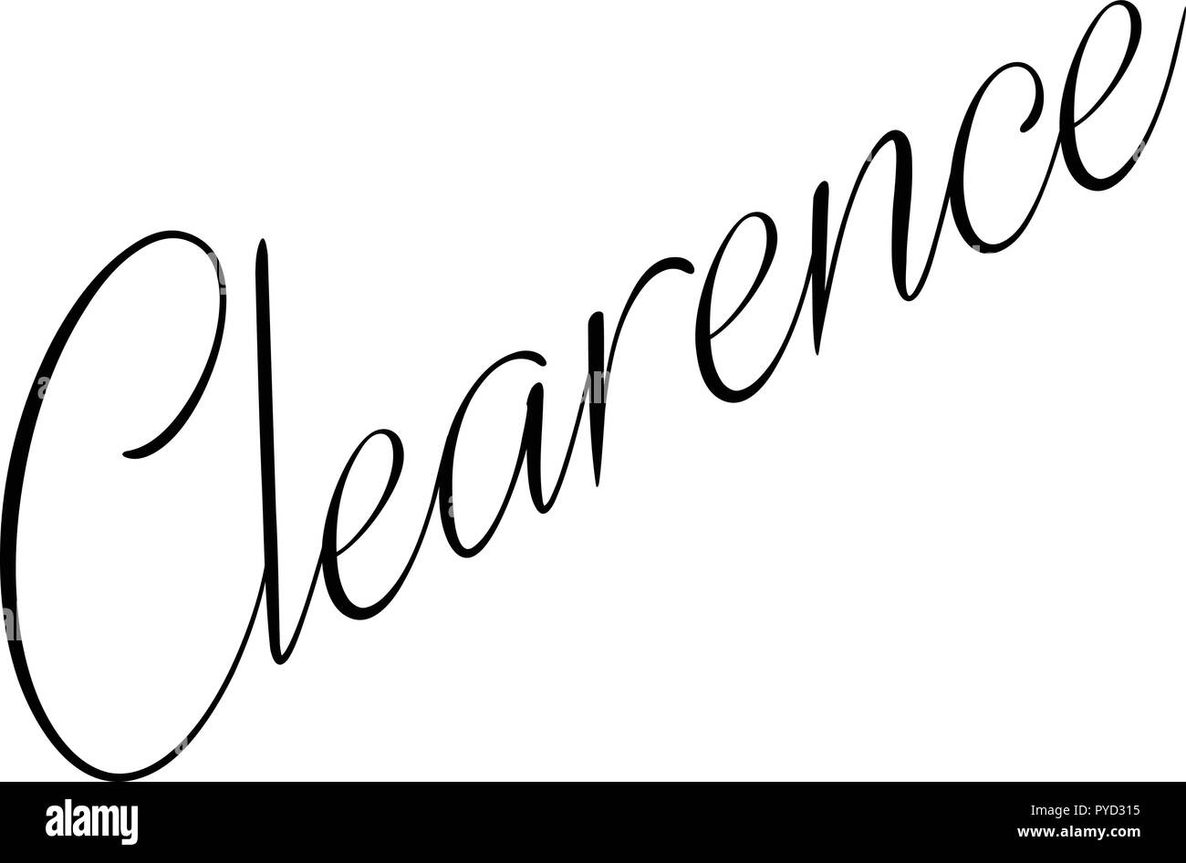 Clearence text sign illustration om white background Stock Vector Image ...