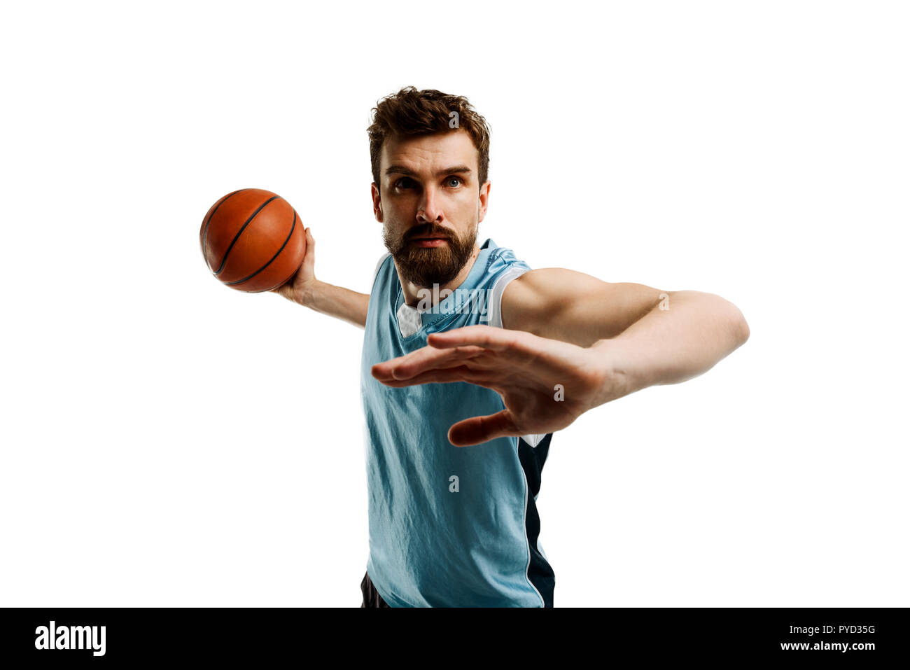 Basketball player on white uniform hi-res stock photography and images ...
