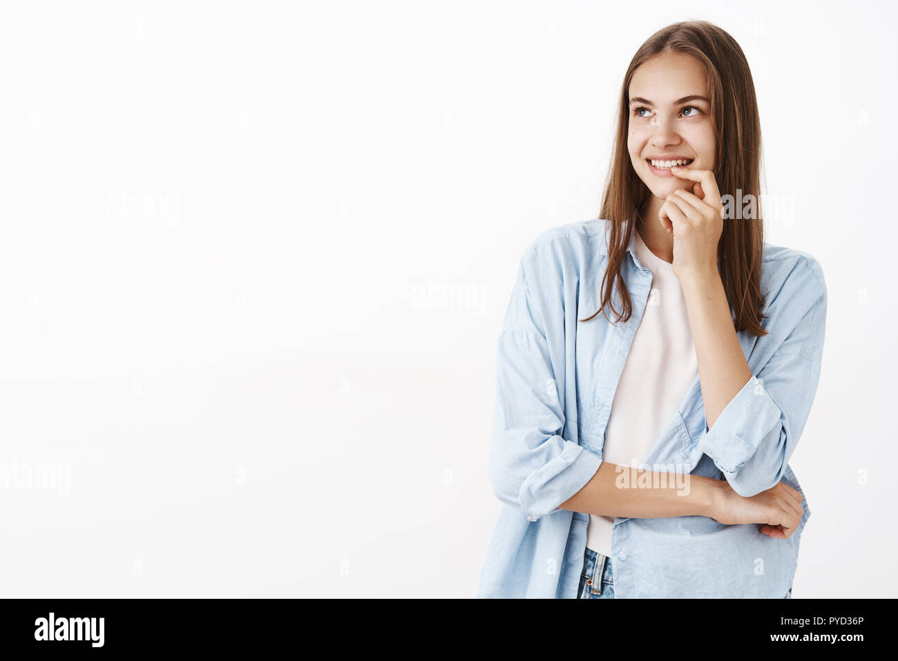 Girl recalling first kiss with boyfriend feeling nostalgic and flirty ...