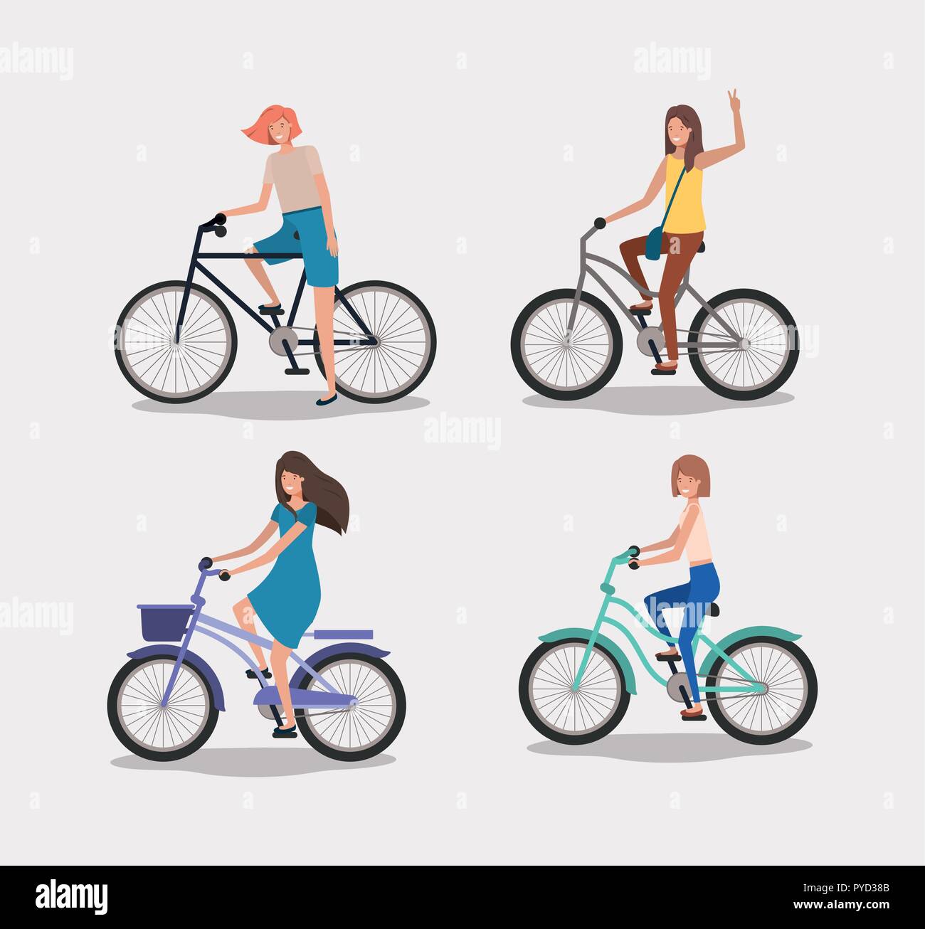 Women on transport Stock Vector Images - Alamy