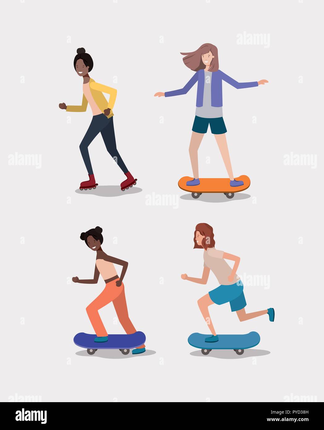 group of women doing activities Stock Vector Image & Art - Alamy
