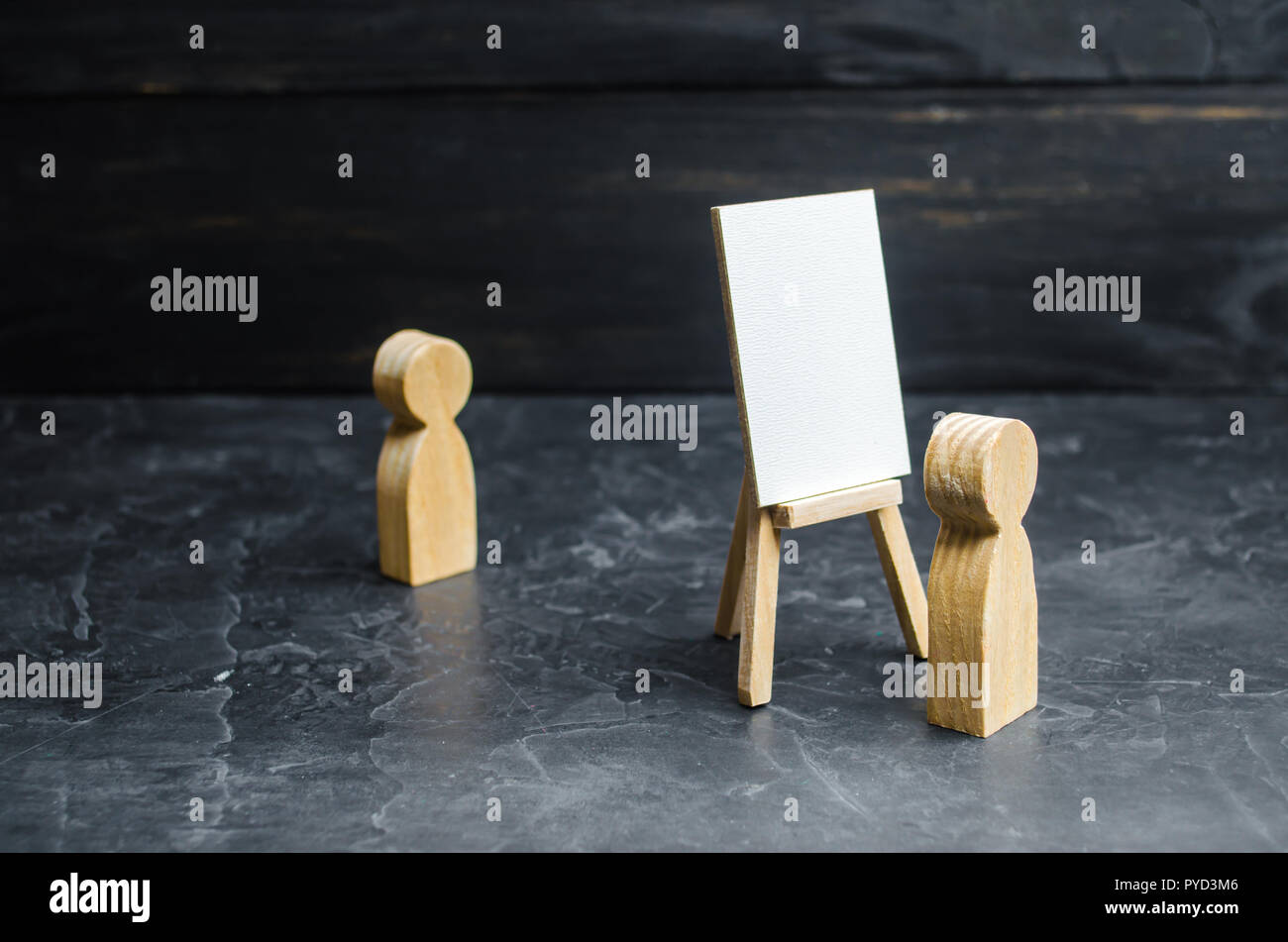 The artist paints a portrait of a man. Art, painting, drawing. Talented ...