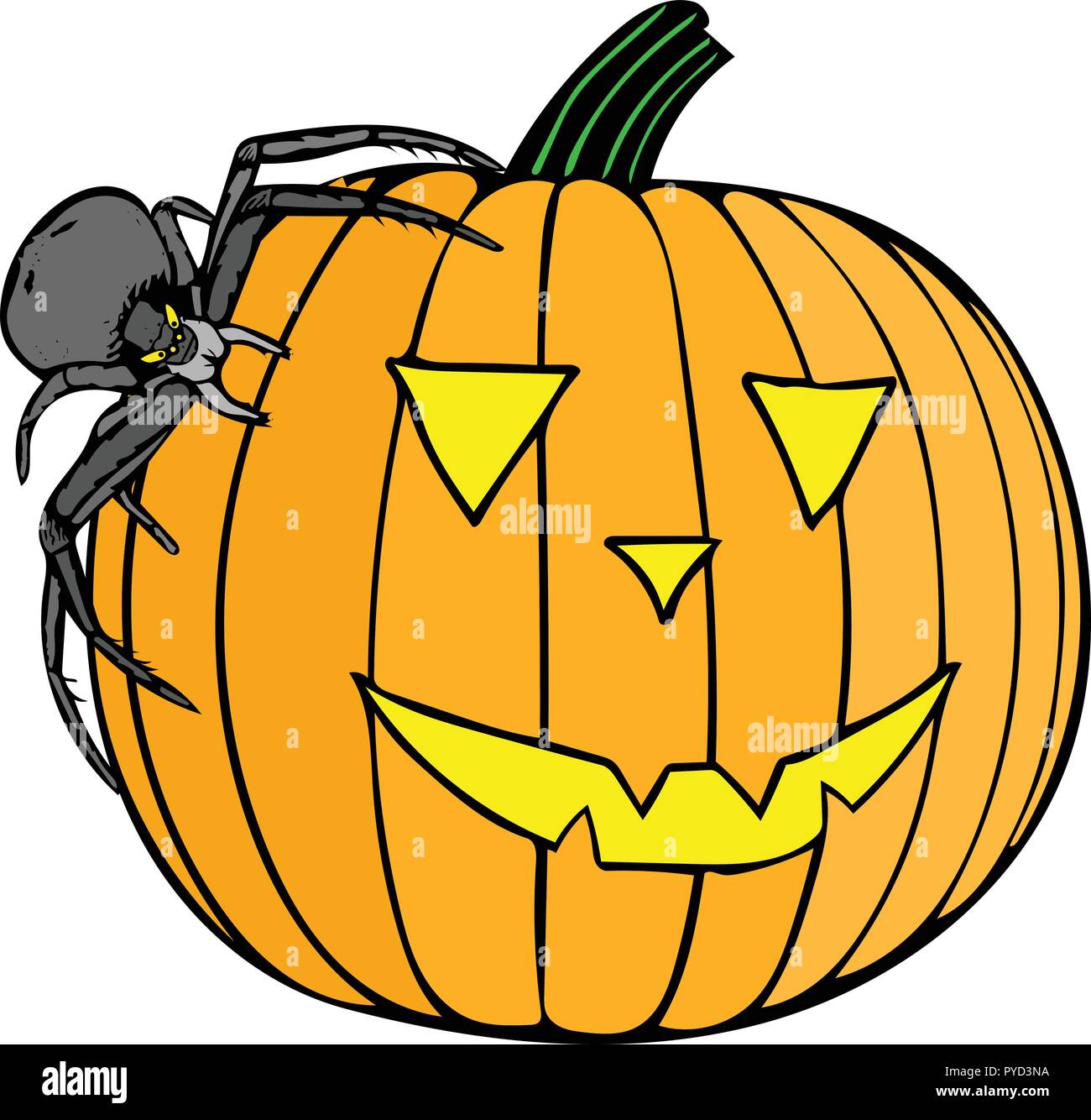 Crawling on pumpkin Stock Vector Images - Alamy