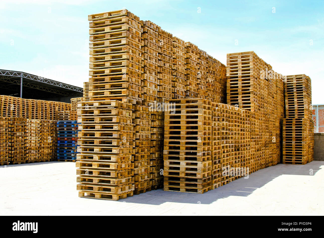 Transportation pallets for cargo and logistic at warehouse Stock Photo ...