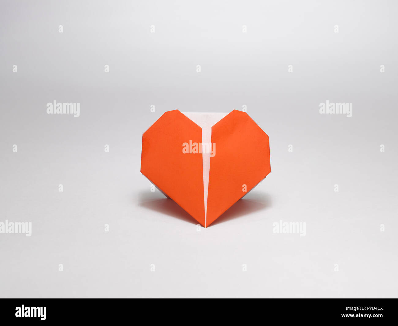 A STILL LIFE OF A PAPER HEART MADE WITH THE ART OF ORIGAMI Stock Photo ...