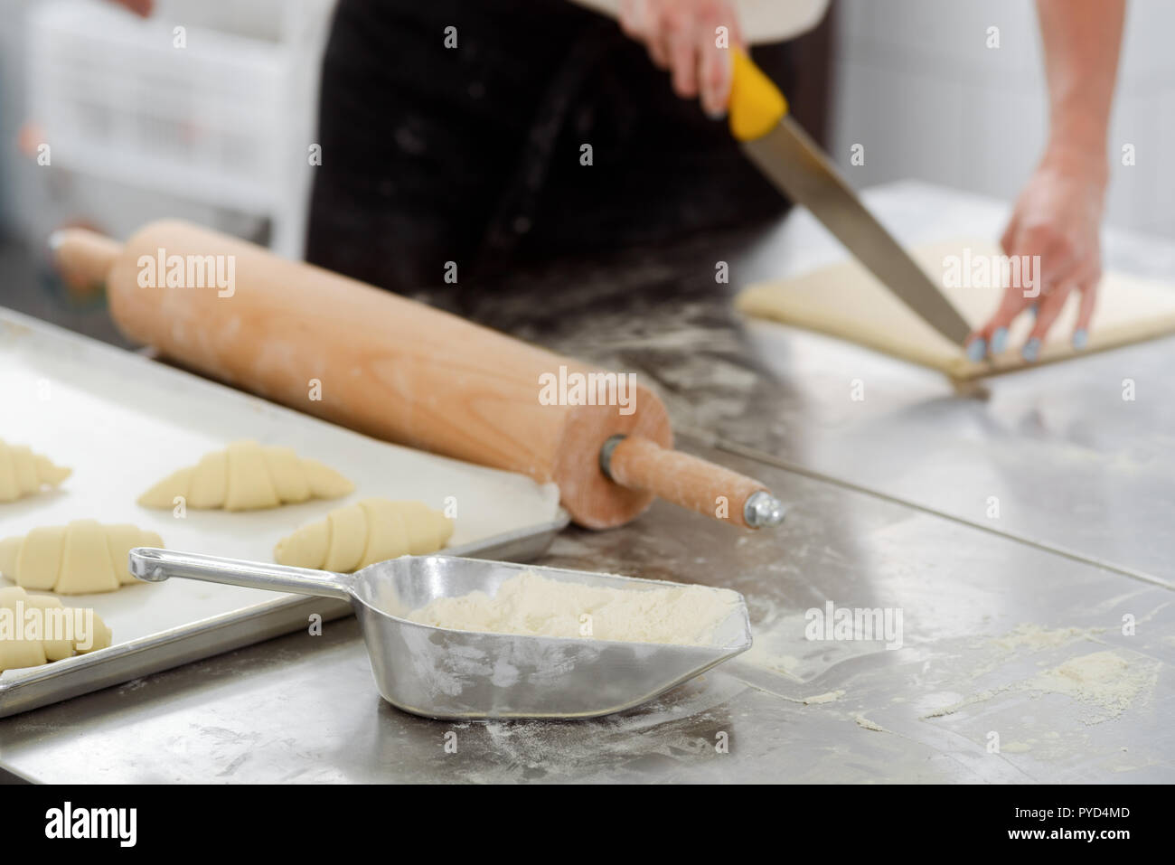Work place at bakery shop Stock Photo - Alamy