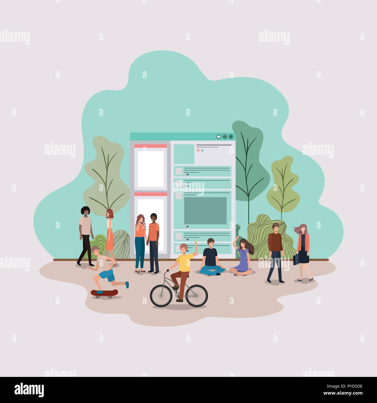 Group people documents characters hi-res stock photography and images ...