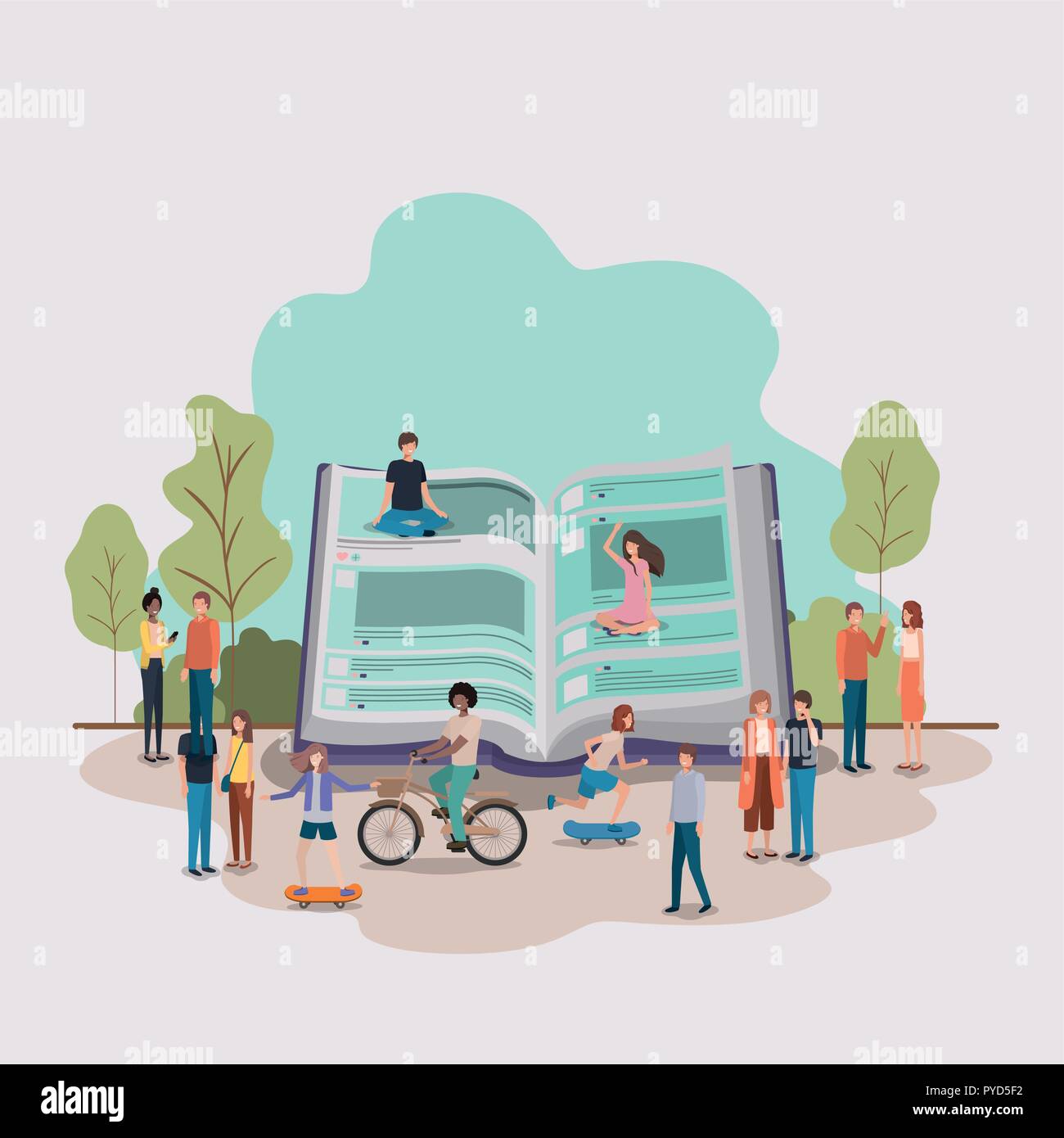 Mini book library Stock Vector Images - Alamy