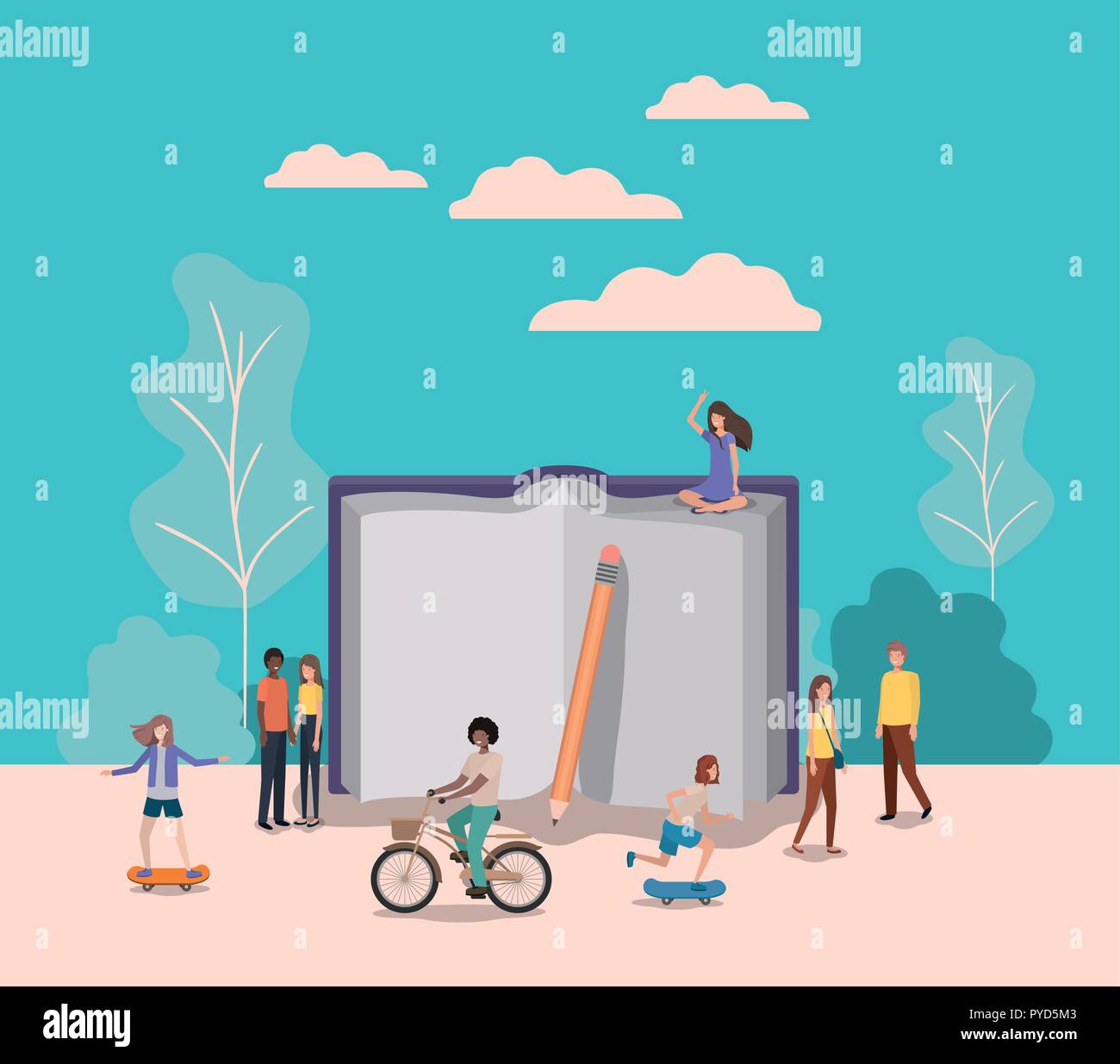 Science team working in Stock Vector Images - Alamy