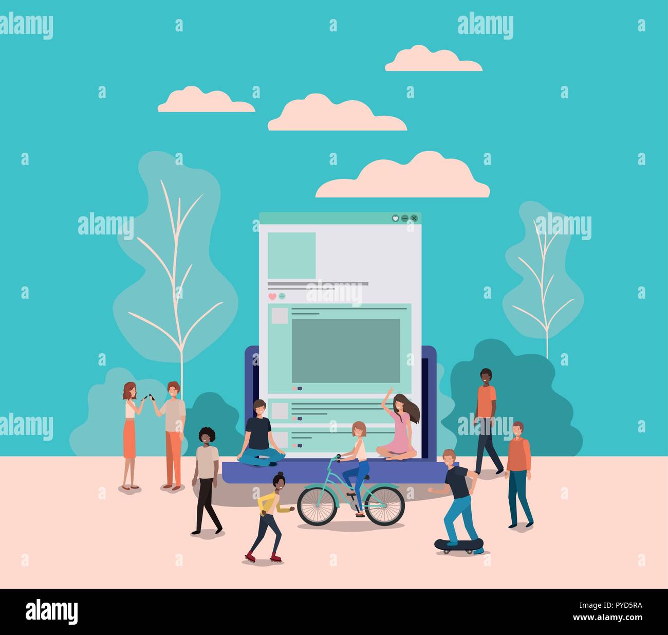 mini people with laptop computer Stock Vector Image & Art - Alamy