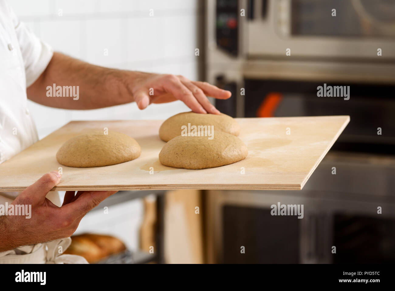 Raw bread loaves Stock Photo - Alamy
