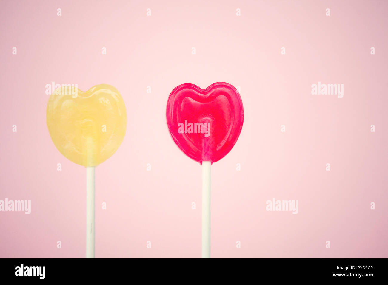 Heart Shaped lollipops Stock Photo - Alamy