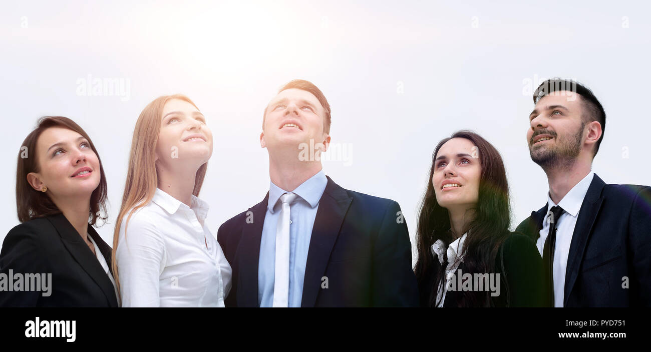 employees are confidently looking forward Stock Photo - Alamy