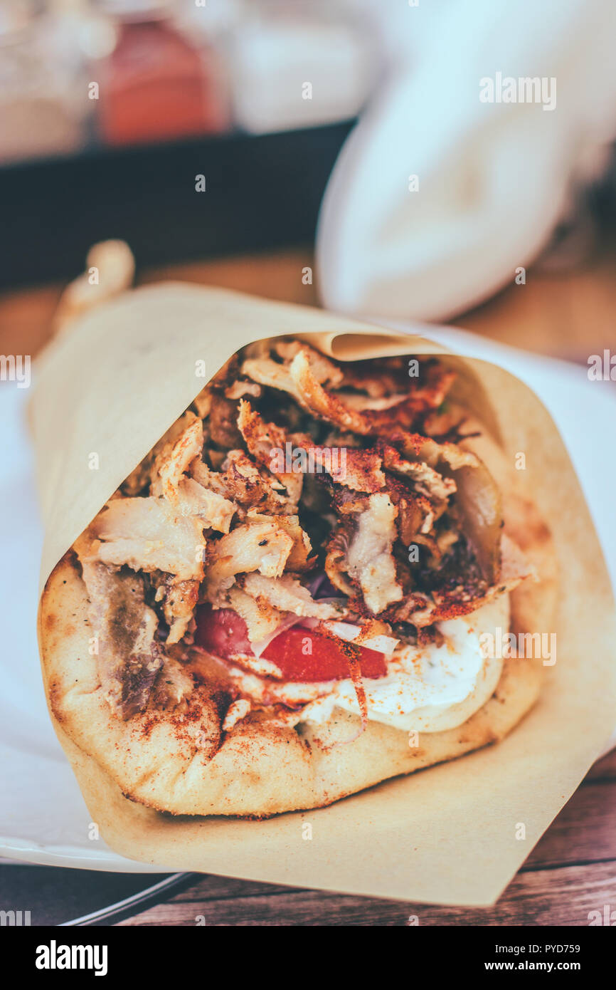 Beef gyros hi-res stock photography and images - Alamy