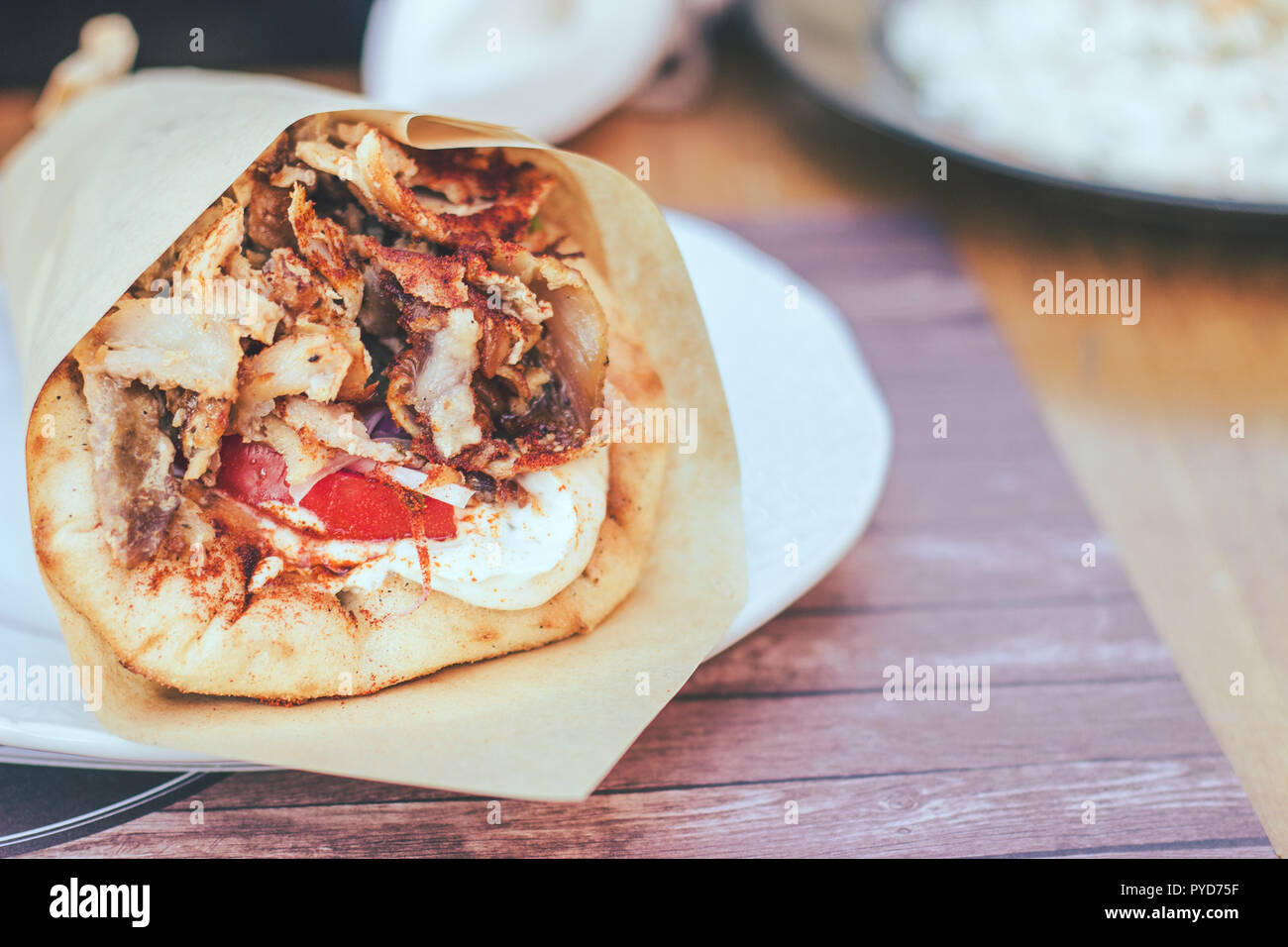 Kebab onion pita bread hi-res stock photography and images - Alamy