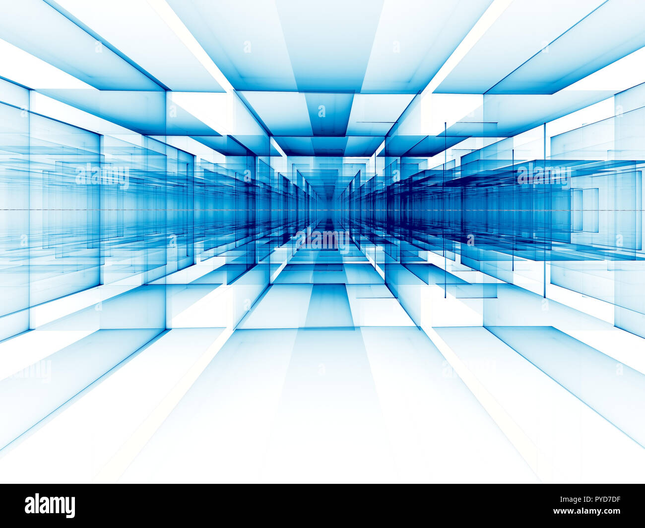 Abstract perspective technology background - digitally generated image ...