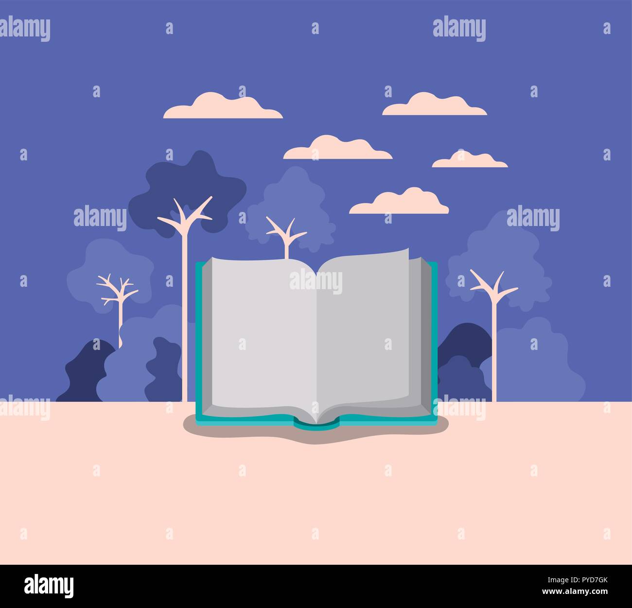 Studying landscape Stock Vector Images - Alamy