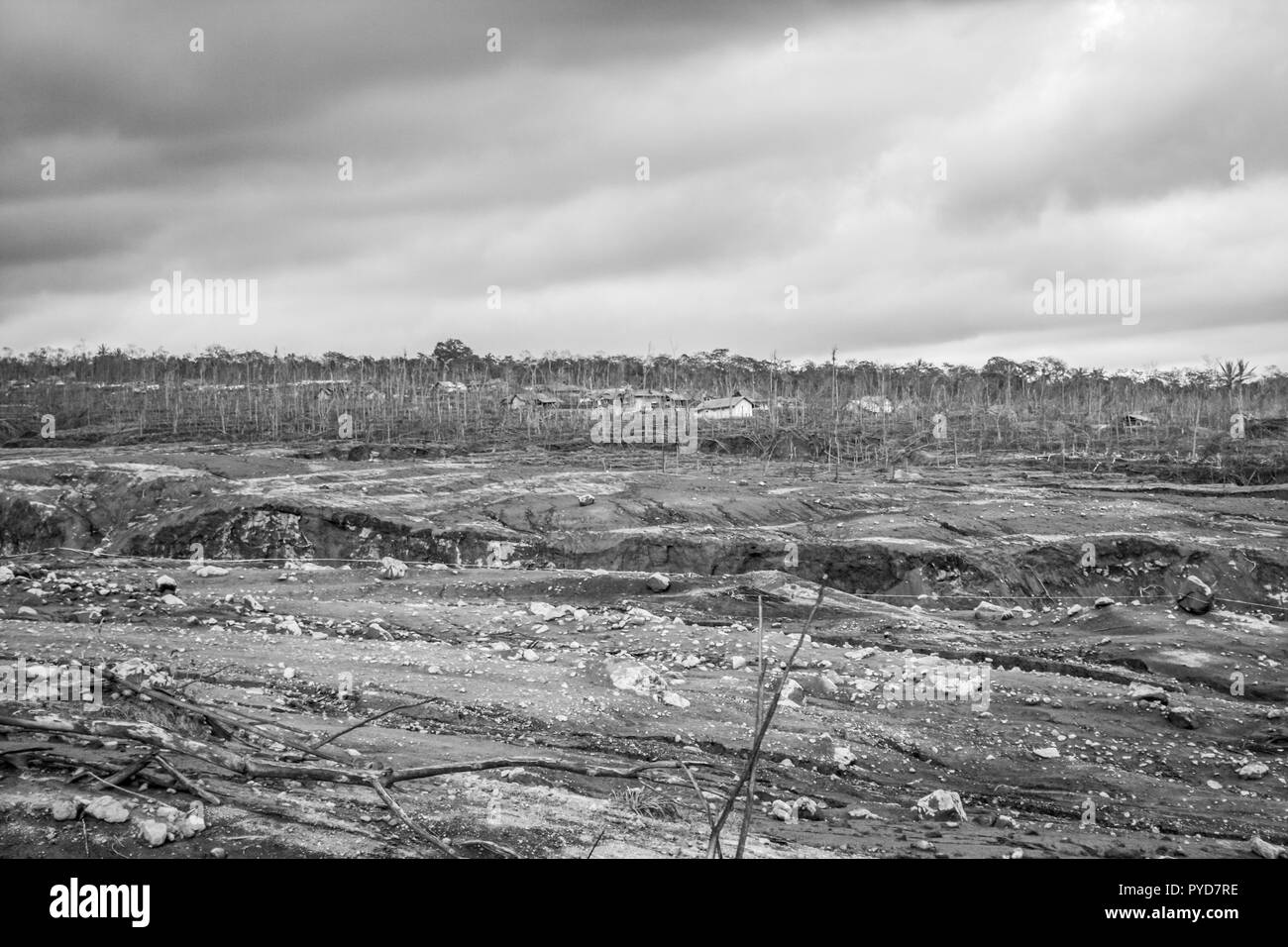 The aftermath of the volcanic eruption of Mount Merapi in 2010 on the ...