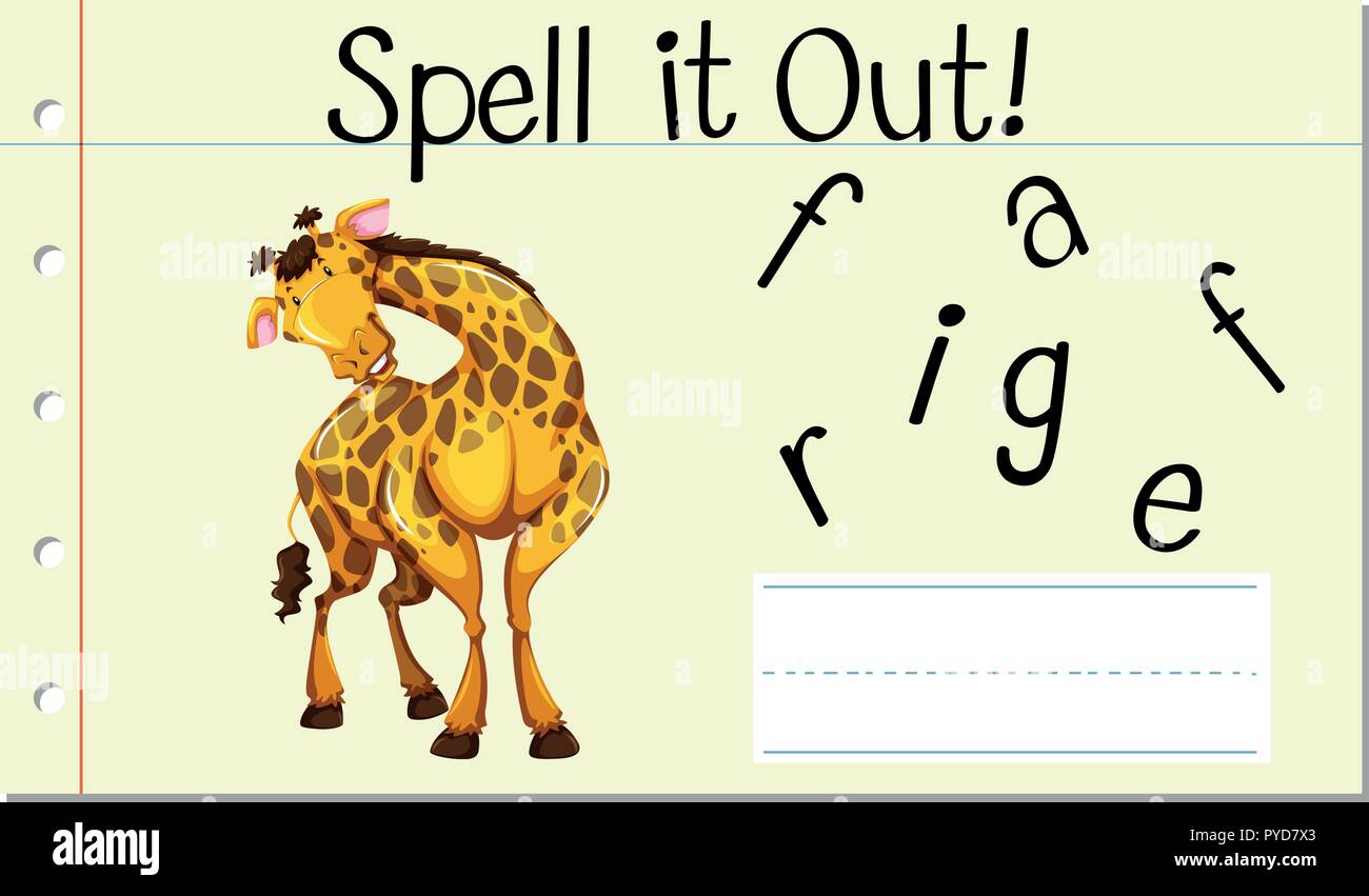 Giraffe word hi-res stock photography and images - Alamy