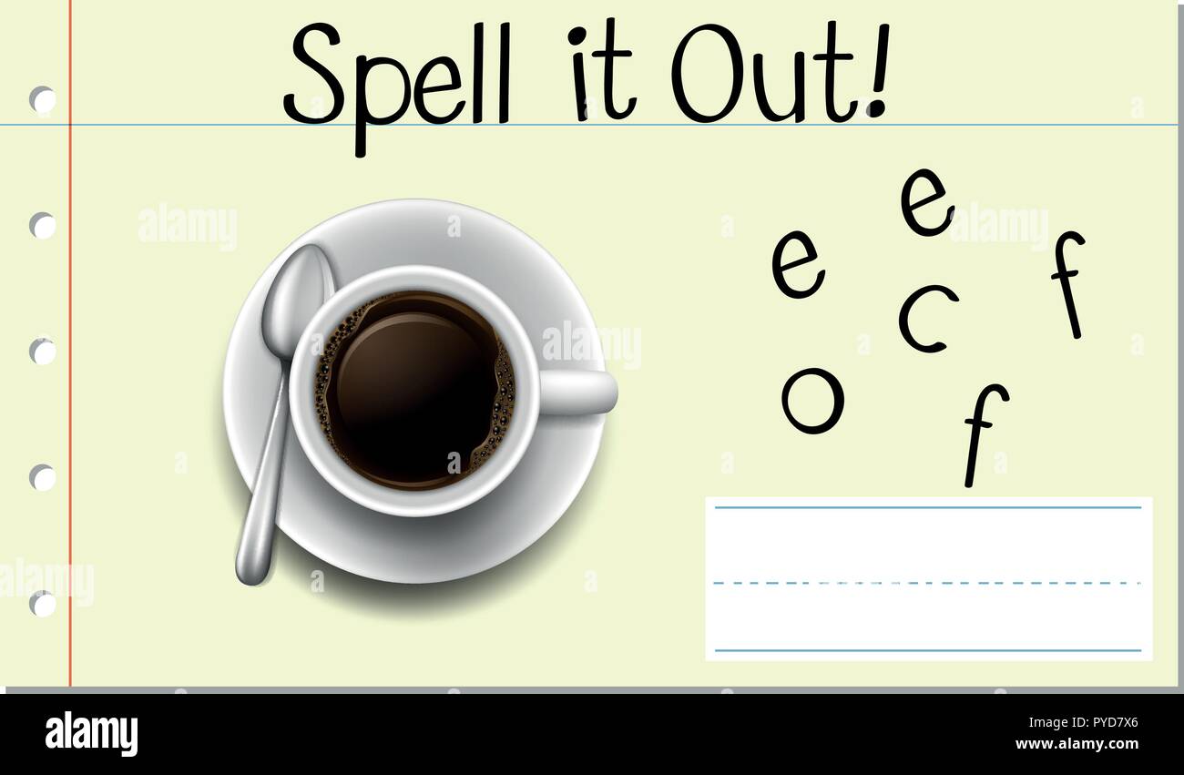 Spell it out Coffee illustration Stock Vector Image & Art - Alamy