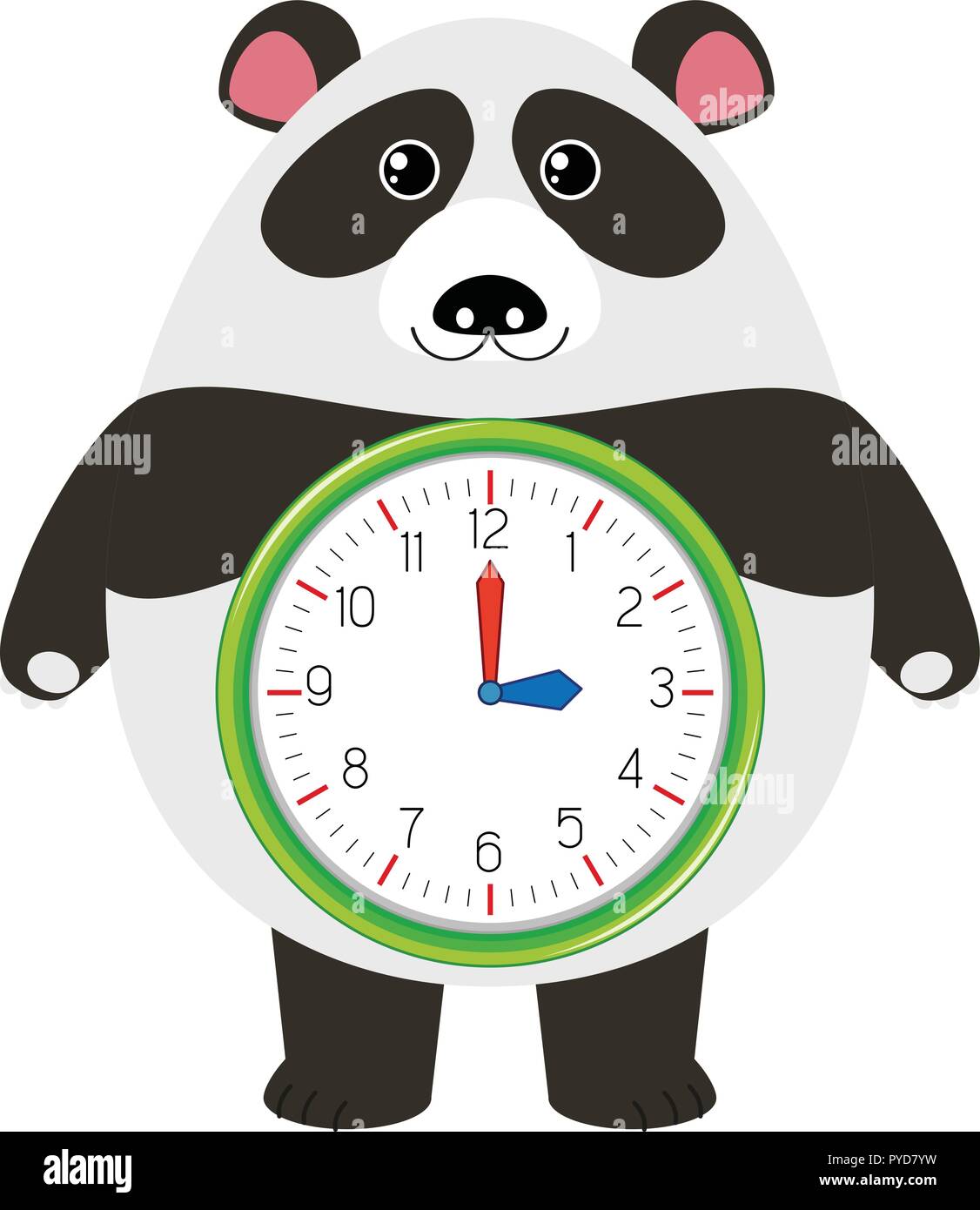 A panda clock character illustration Stock Vector Image & Art - Alamy