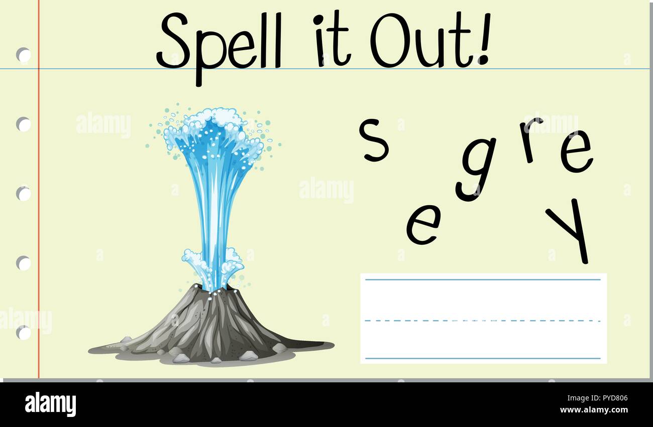 Spell it out geyser illustration Stock Vector Image & Art - Alamy
