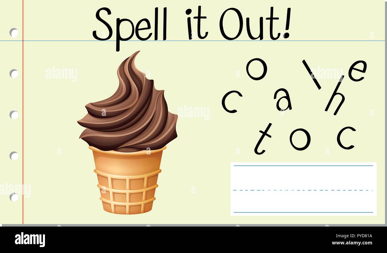 Spell it out chocolate illustration Stock Vector Image & Art - Alamy