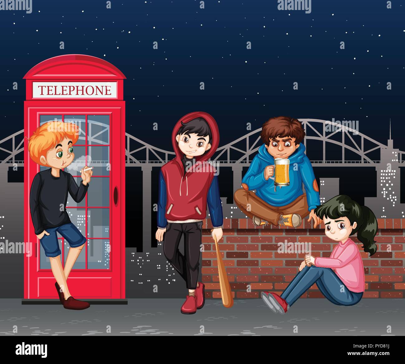 Problem scene Stock Vector Images - Alamy