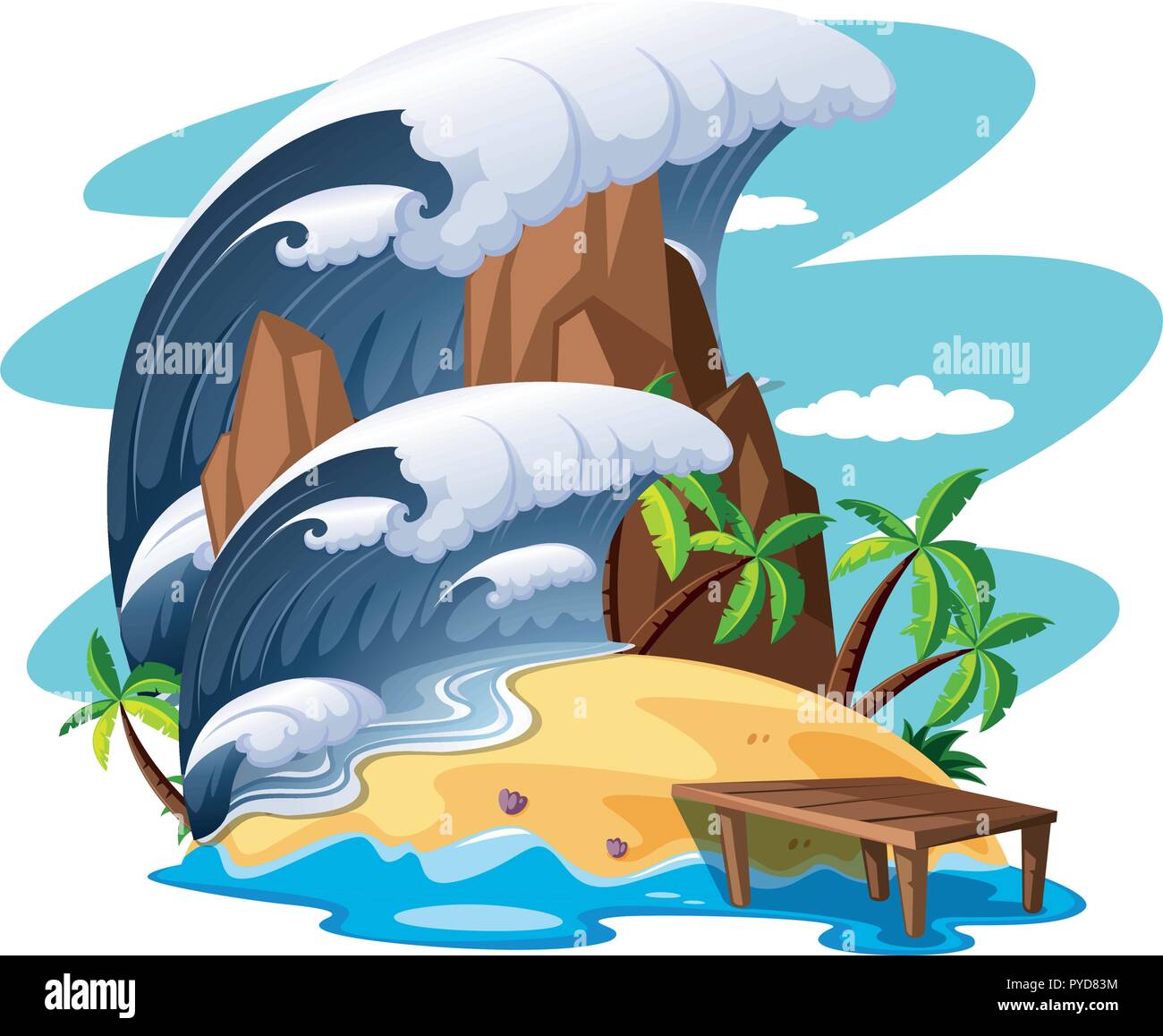 Tsunami Drawing High Resolution Stock Photography and Images - Alamy