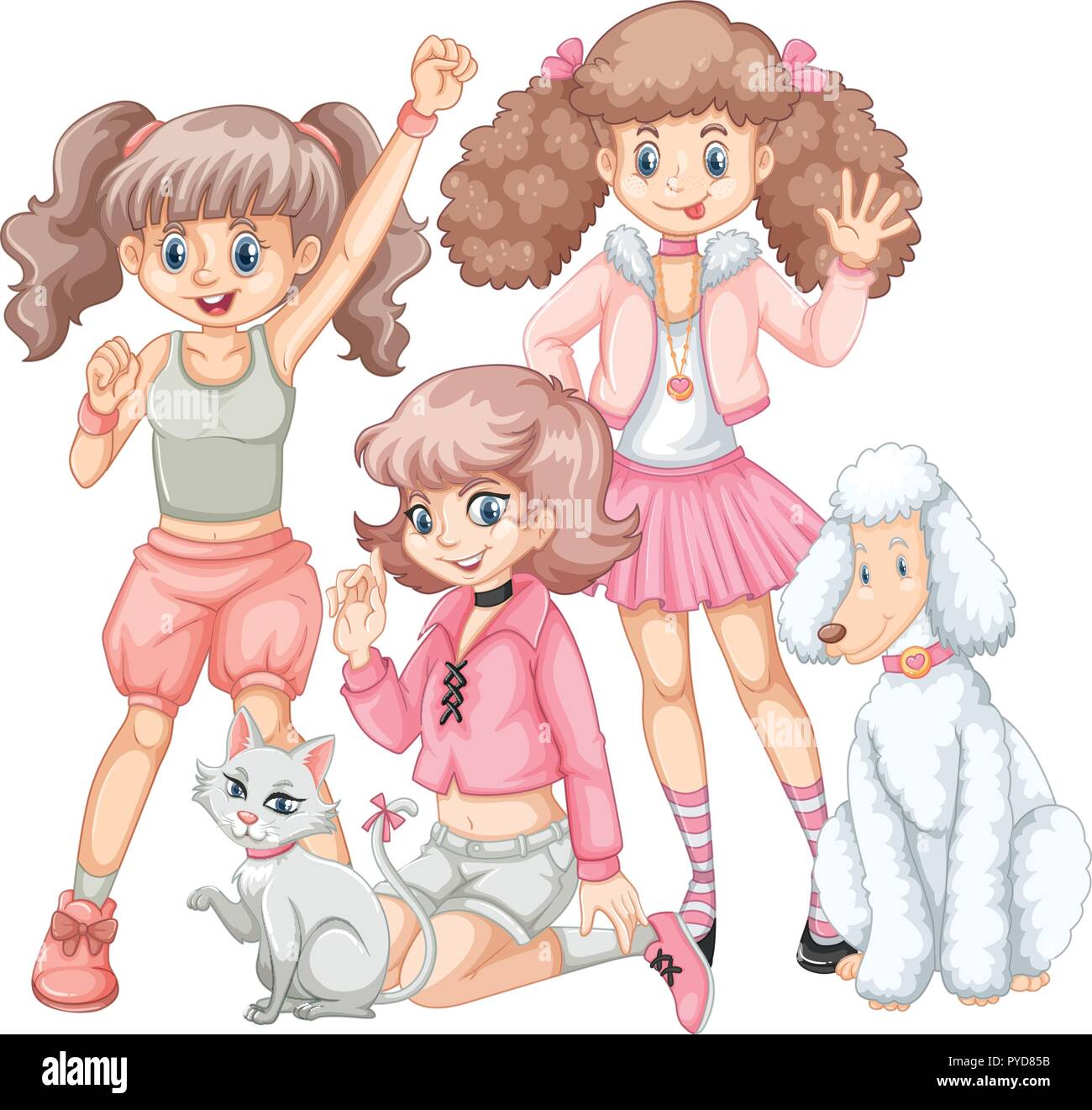 A Bunch Of Cartoon Girls