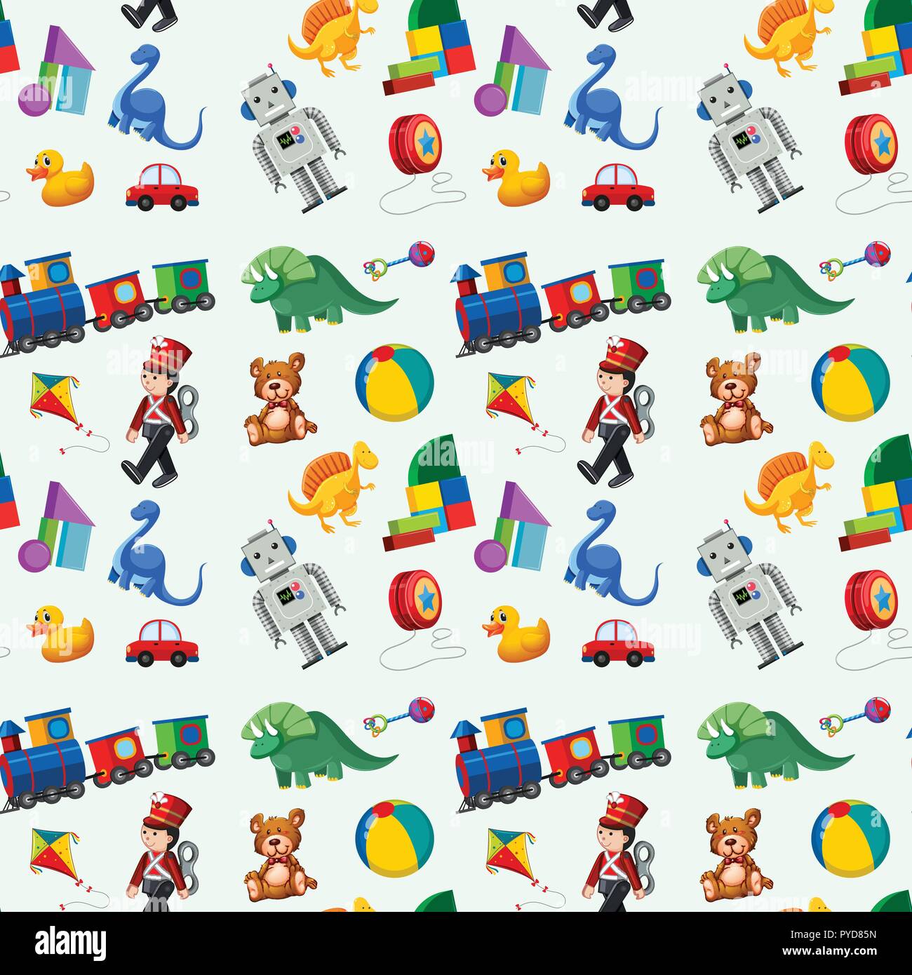 Children toys seamless pattern illustration Stock Vector Image & Art ...